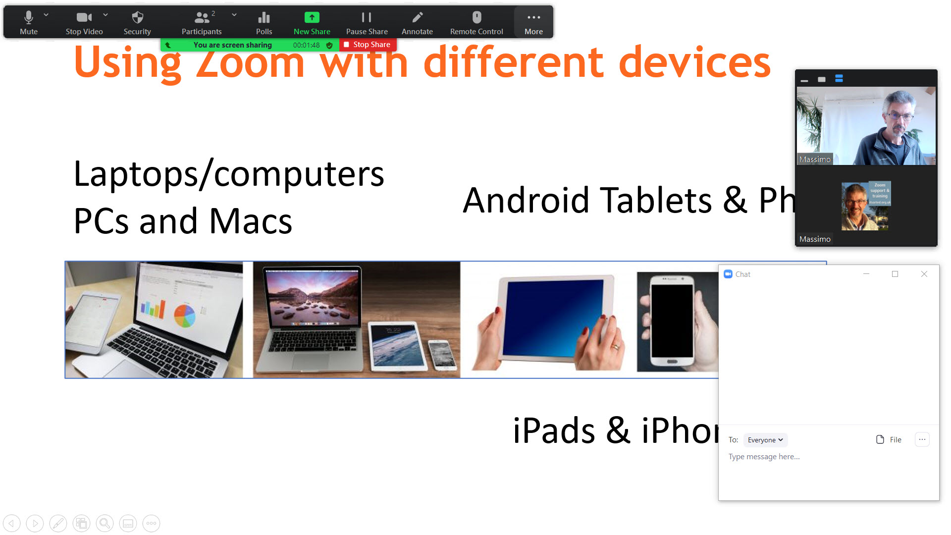 Screen Sharing – presentation/slideshow